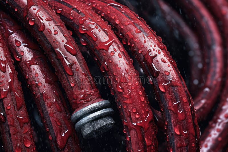 Close-up of a Leaky Hose Connection Stock Illustration - Illustration ...