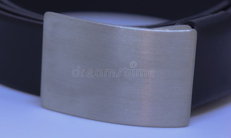 The Close Up of Leather Belt Silver Buckle. Stock Photo - Image of code ...