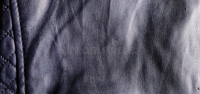 Close Up of a Blue Leather Jacket Stock Photo - Image of biker, color ...
