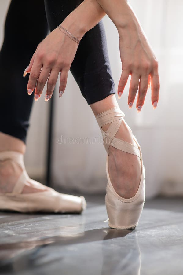 Close-up of the Legs and Arms of a Ballerina. Stock Photo - Image of ...