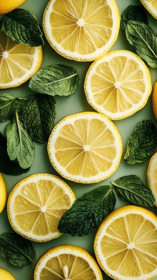 A Close Up of a Lemon with Green Leaves on Top Stock Illustration ...