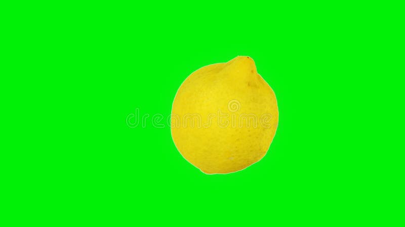 Close Up of Lemon Rotating, Seamless Loop, Against Green Screen Stock ...