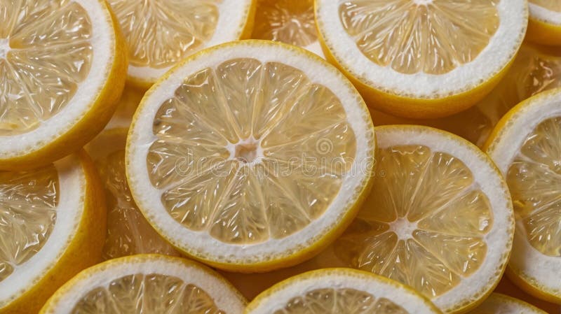 Close Up of a Lemon Slise. Background Stock Illustration - Illustration ...