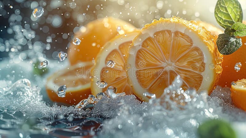 A Close Up of a Lemon with Water Droplets Falling on it Stock Image ...