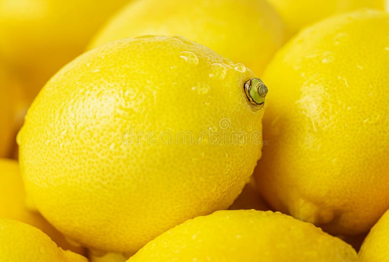 Close Up of Lemons Background. Stock Photo - Image of healthy, fresh ...