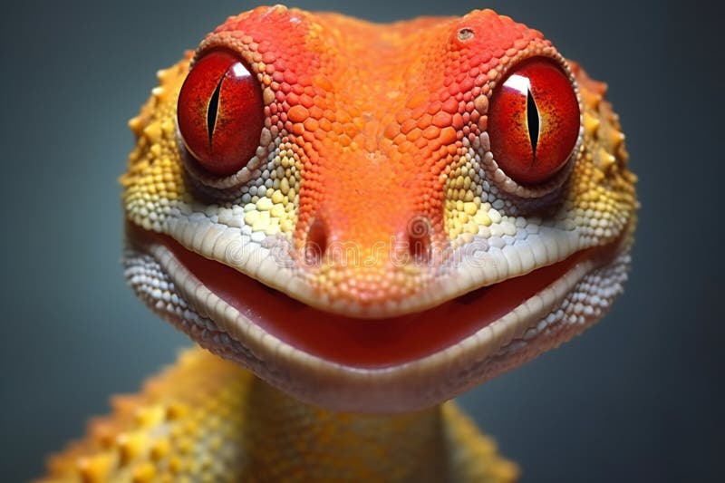 Close Up of a Leopard Gecko Looking at the Camera Stock Illustration ...