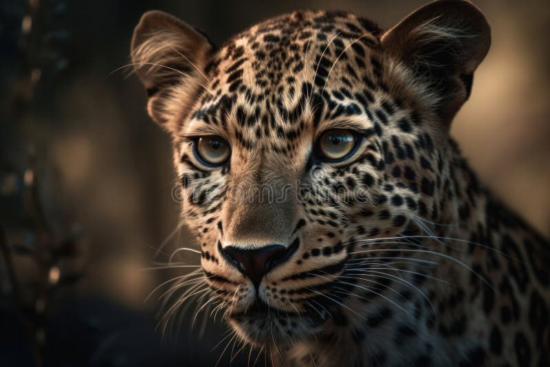 Close-up of a Leopard S Face with Sharp Teeth and Intense Gaze Stock ...