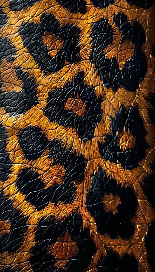 A Close Up of a Leopard Skin Texture Stock Image - Image of close ...