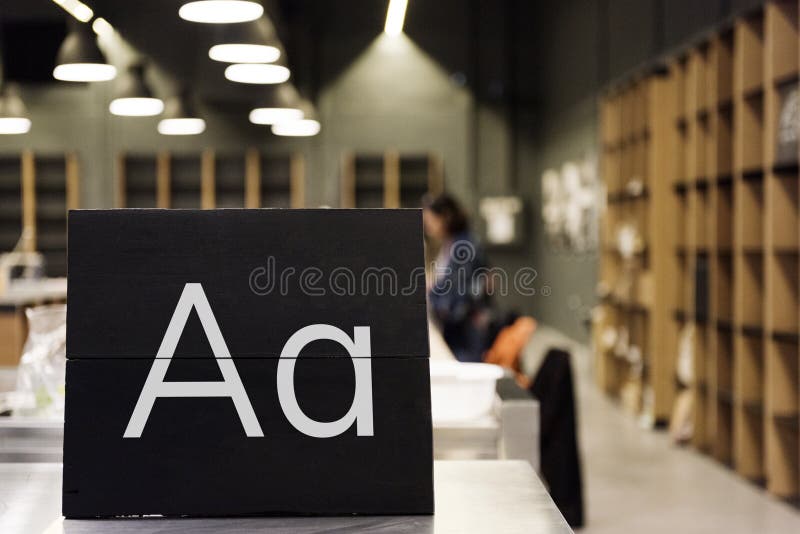 Close Up of Letter a on Display Stock Photo - Image of close, indoors ...