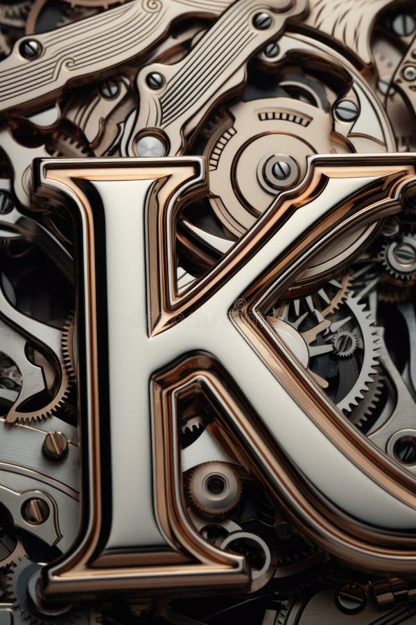 Close Up of the Letter K on a Clock, Suitable for Time Management ...
