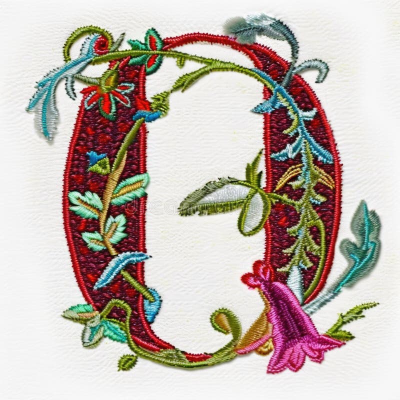 A Close Up of a Letter O with Flowers Stock Image - Image of abstract ...