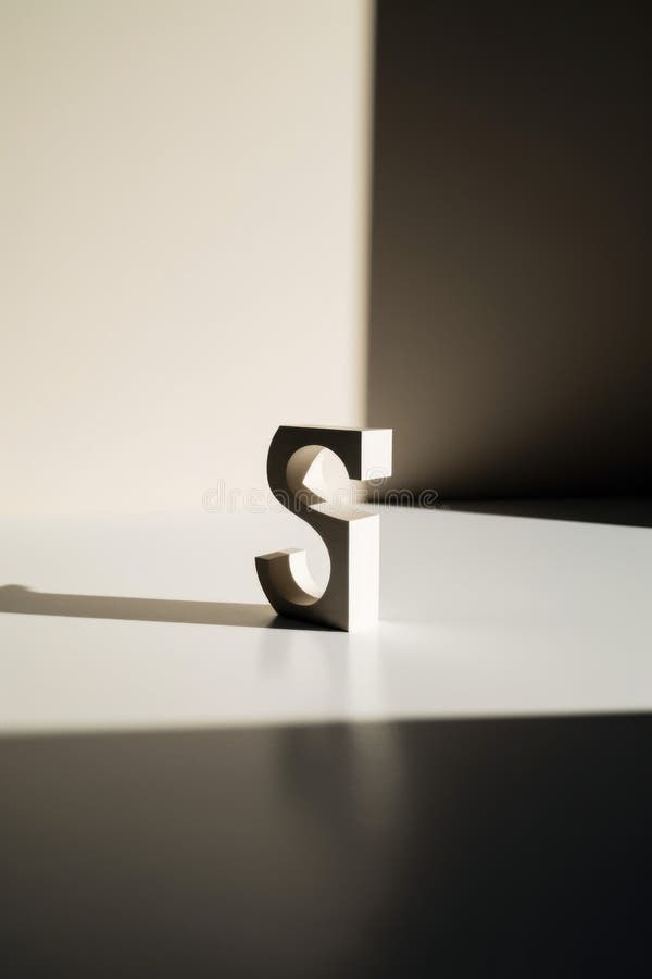 A Close Up of a Letter S on a Table. AI Generative Image. Stock ...