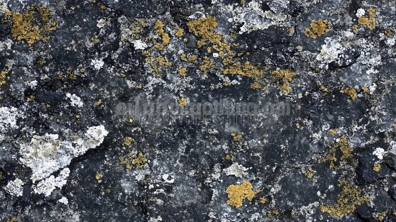 Close Up of Lichen on Dark Colored Rock Surface Stock Image - Image of ...