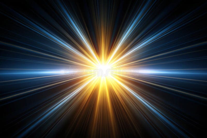 Close Up of Light Beam Isolated on Black Background Stock Illustration ...