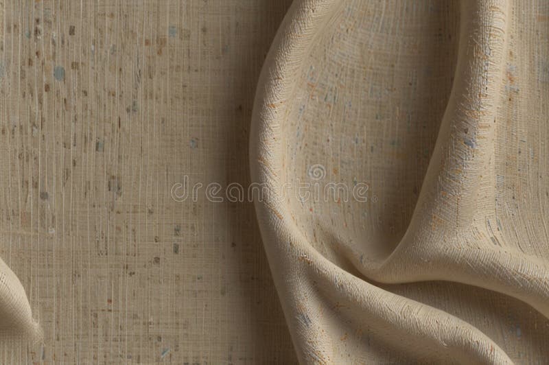 Textured Beige Fabric with Subtle Specks and Drapes Stock Illustration ...