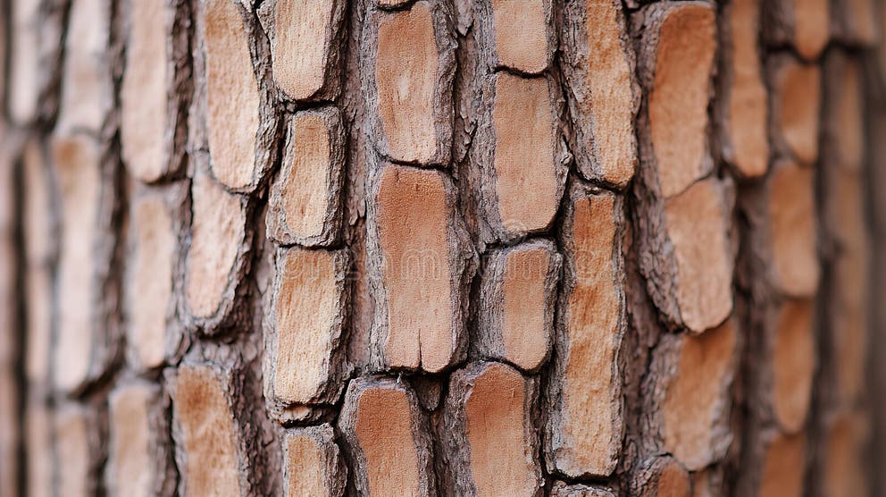 Close Up of Light Brown Tree Bark Texture Stock Illustration ...