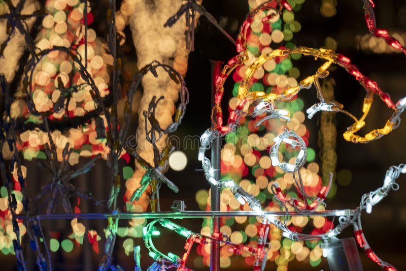 Colorful Light Display stock image. Image of night, vibrant - 351705949