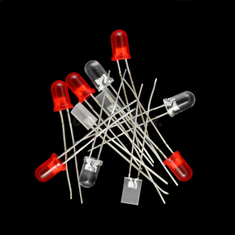 LEDs stock photo. Image of oval, transparent, dark, semiconductor ...