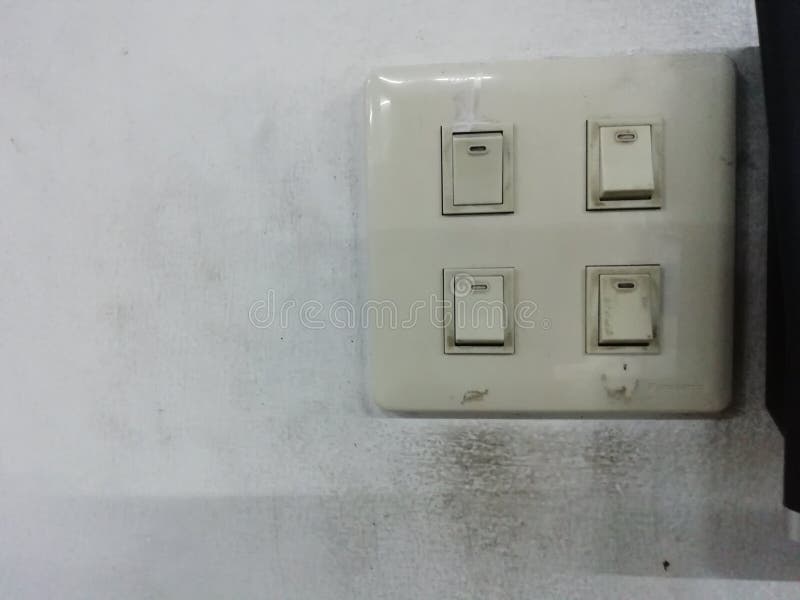 Turn on and Turn Off Switch. Stock Image - Image of home, grey: 141696867