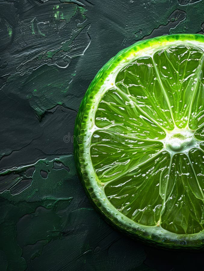 Close-up of a Lime Half with Visible Pulp and Texture. Stock Photo ...