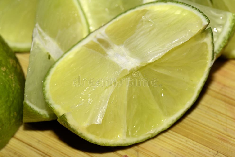 Close Up of Lime Slice and Segments Fruit Juicy Stock Photo - Image of ...
