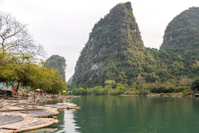 Close Up on the Limestone Rocks of Guilin, China Stock Photo - Image of ...