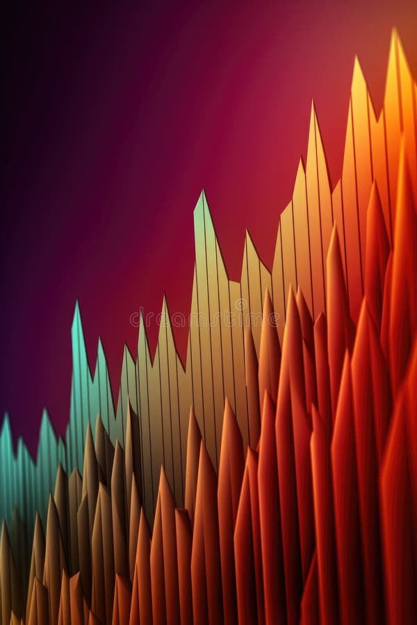 A Close-up of a Line Graph Showing a Rising Trend Stock Illustration ...