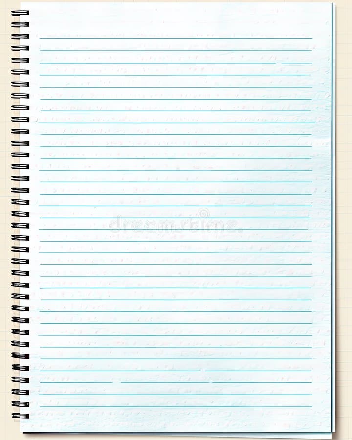 Close Up of Lined Paper with Patterns in Electric Blue on White Background Stock Illustration ...