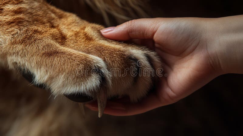 Close Up of Lion Paw with Sharp Claws Stock Illustration - Illustration ...