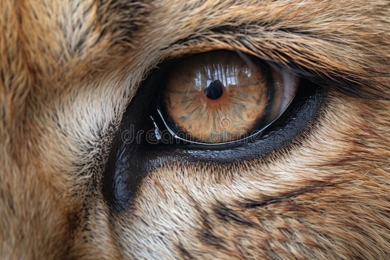 Close-up of a Lions Fierce Eyes, Capturing the Intensity of the ...