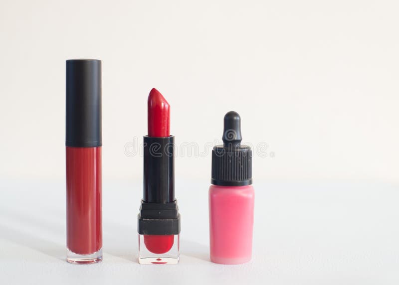 Lipstick on White Background. Stock Image - Image of beautiful ...