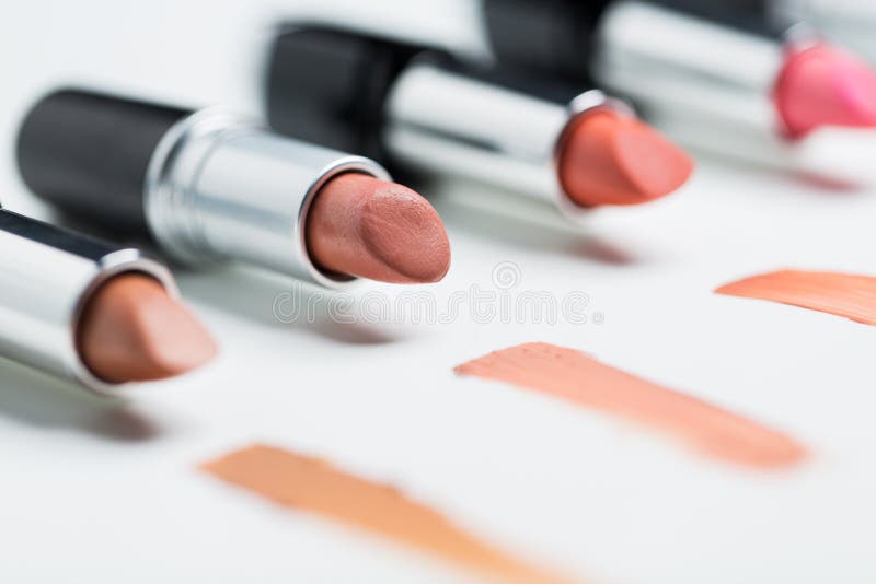 Close Up of Lipsticks Range Stock Image - Image of feminine, makeup ...