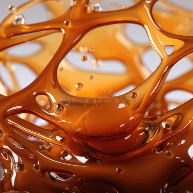 A Close Up of a Liquid with Bubbles, AI Stock Illustration ...