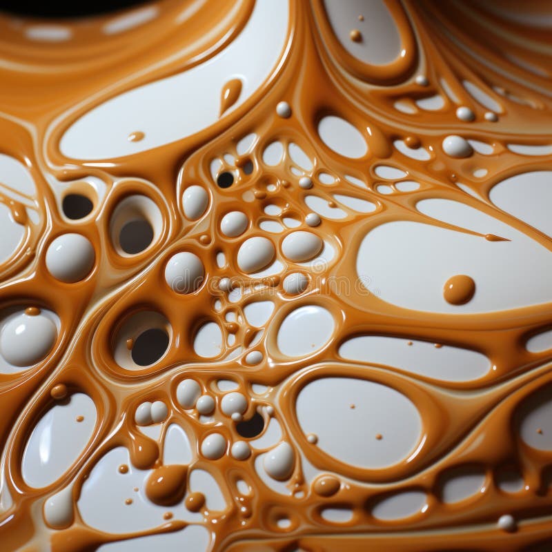 A Close Up of a Liquid with Bubbles and Swirls, AI Stock Illustration ...