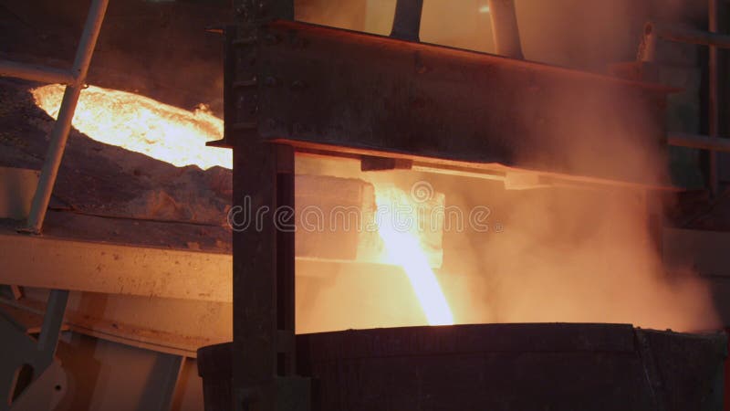 Close Up of Liquid Metal in Foundry Stock Image - Image of form ...