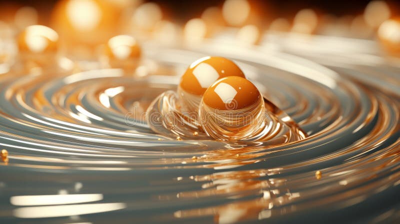 A Close Up of a Liquid and Spheres Stock Image - Image of gleaming ...