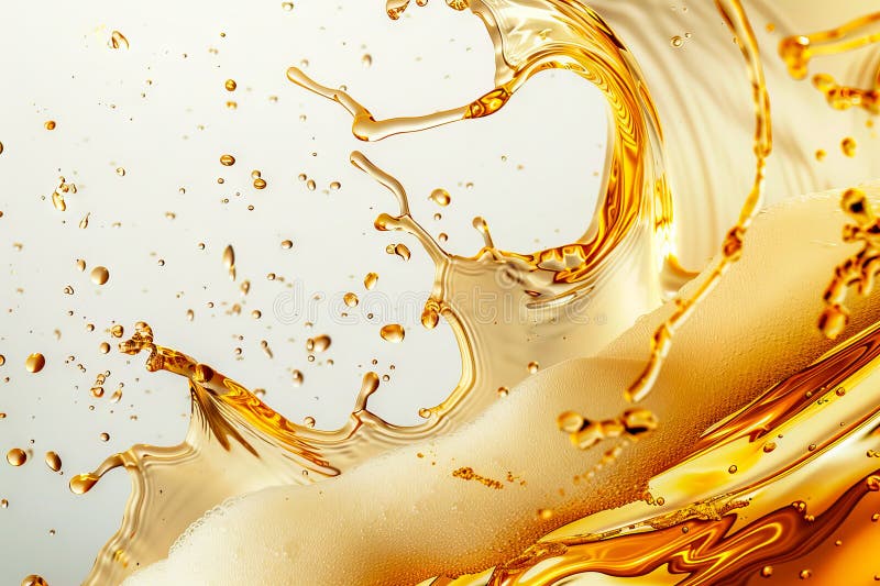 A Close Up of a Liquid Splashing Stock Photo - Image of generated, beer ...