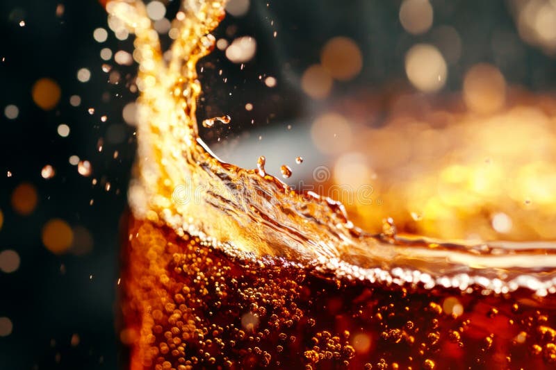 Close-up of Liquid Splashing Against Black Background, Detailed Texture ...