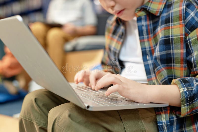 425 Kid Using Laptop Library Stock Photos - Free & Royalty-Free Stock ...