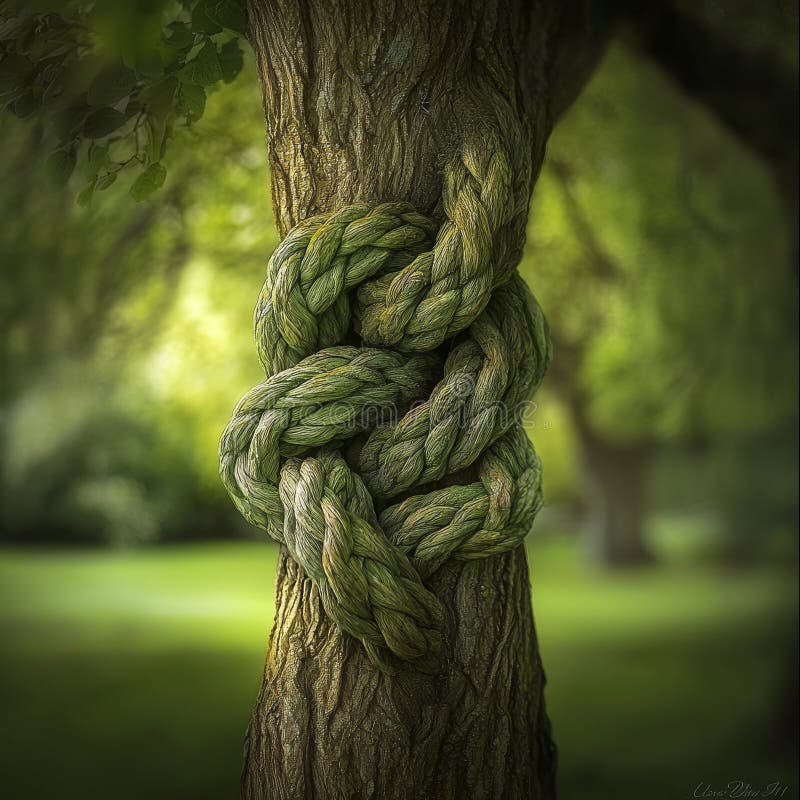 Close-up of a Living Tree Sculpture with Branches Intertwined Stock ...