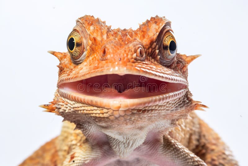 A Close Up of a Lizard with Its Mouth Open. Generative AI Image. Stock ...