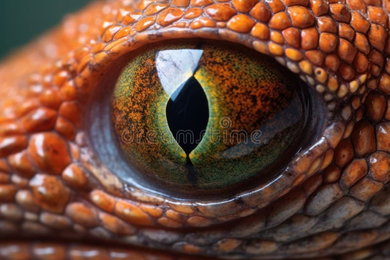 Close-up of a Lizards Eye during Shedding Process Stock Illustration ...