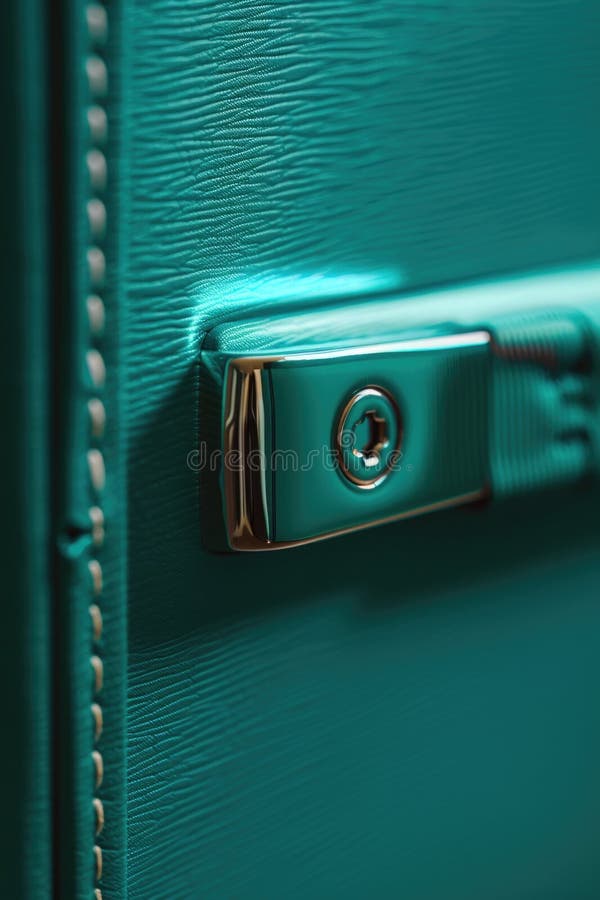 Close-up of Lock on Green Suitcase Stock Photo - Image of accessories ...
