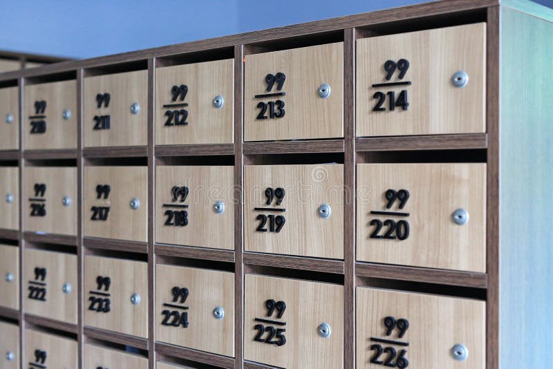 Close-up Locker Post Box or Mail Box Room Stock Image - Image of ...
