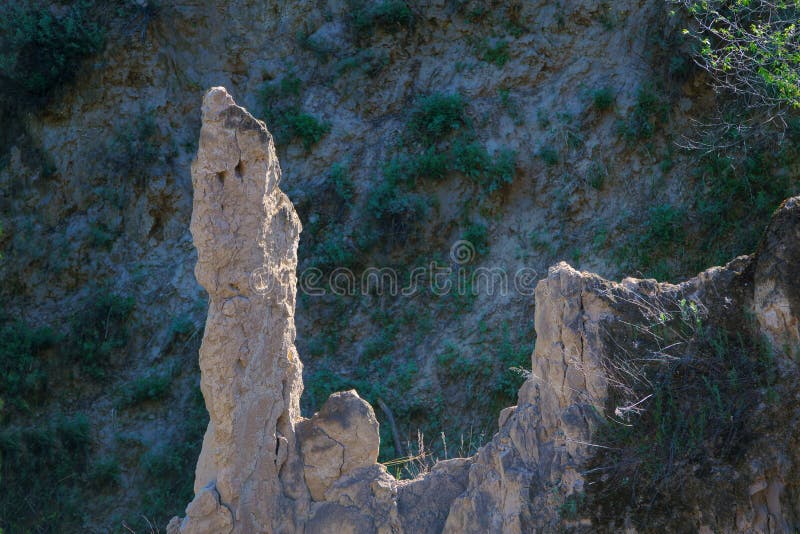 Loess cliff stock image. Image of column, steep, heugh - 182817793