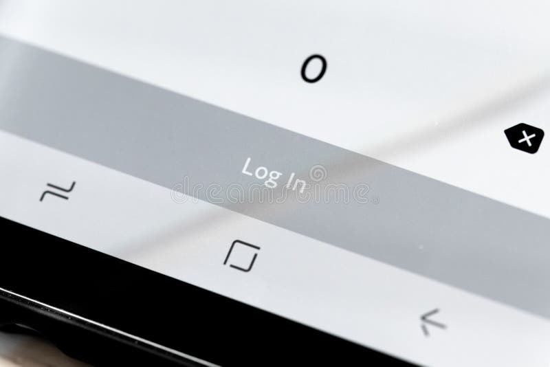Log in Message on a Smart Phone Screen Stock Image - Image of internet ...