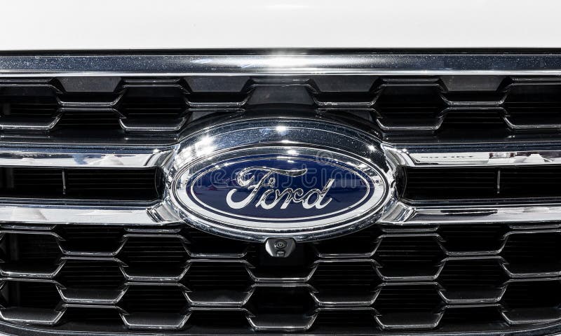 Close Up Logo Ford on Grille Editorial Stock Photo - Image of ...