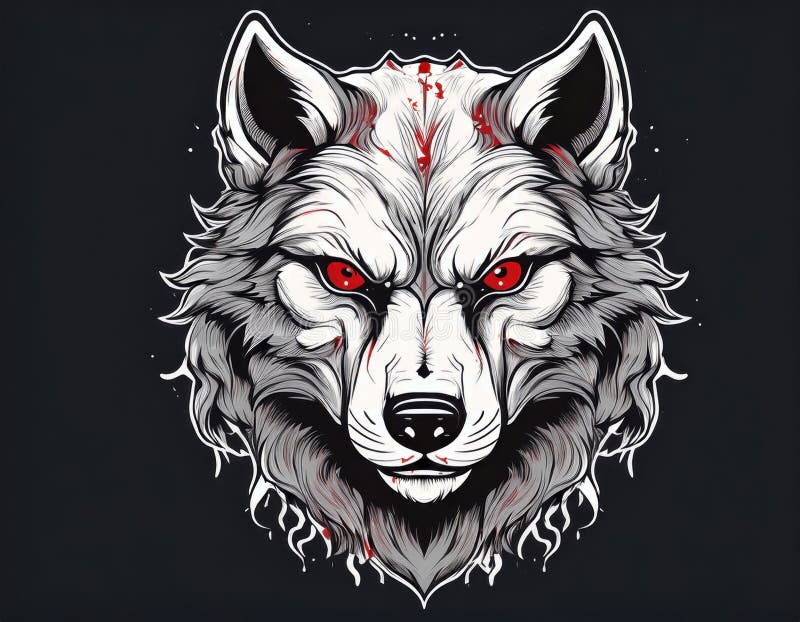 Close Up Logo of a Woolf stock illustration. Illustration of wolf ...