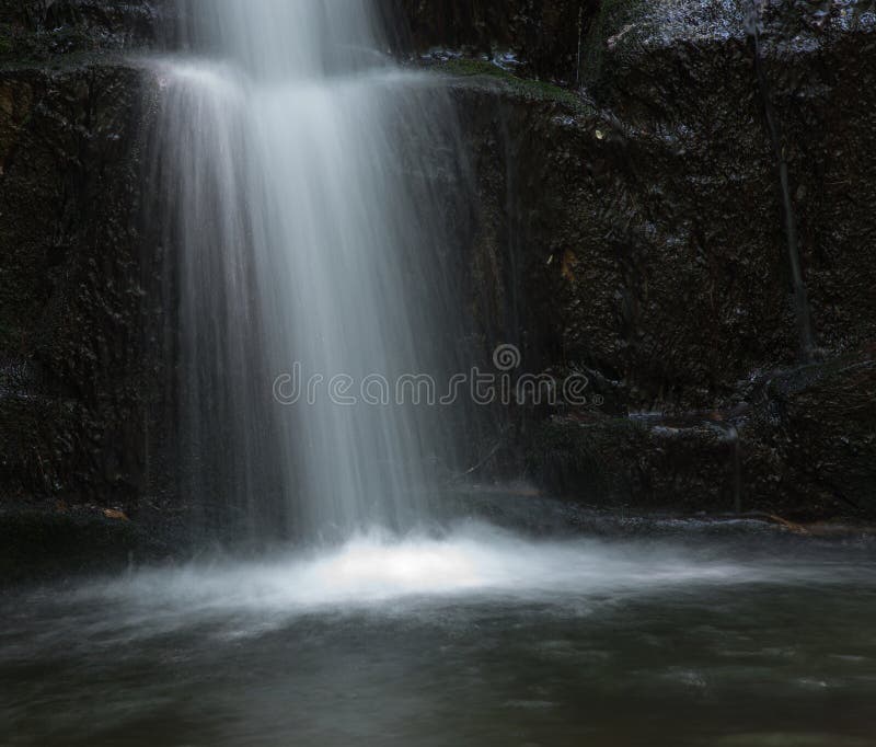 Close-up, Long Exposure of Mountain Waterfall. Stock Photo - Image of ...