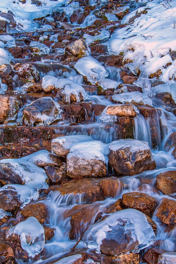 Water Trickling Down in a Stream Stock Photo - Image of view, park ...